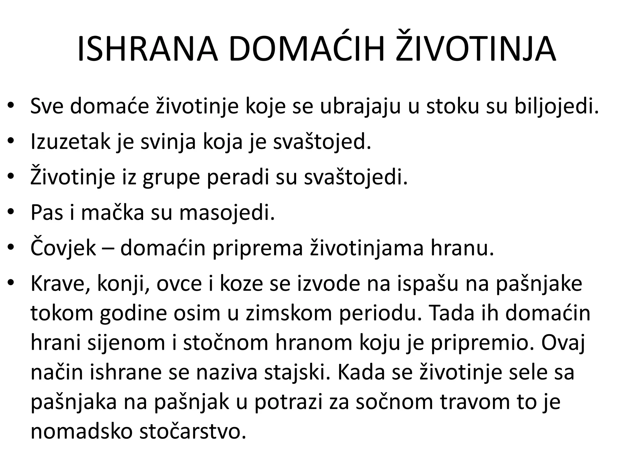 18. mo ishrana i koristi domacih zivotinja | PPT
