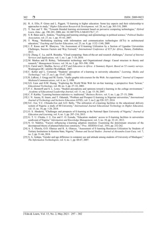 Assessing the impediments to e-learning utilization by higher ...