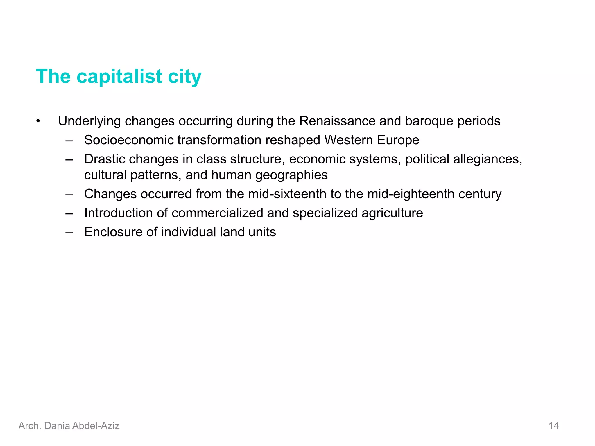 history of contemporary architecture - 18. The capitalist city ...
