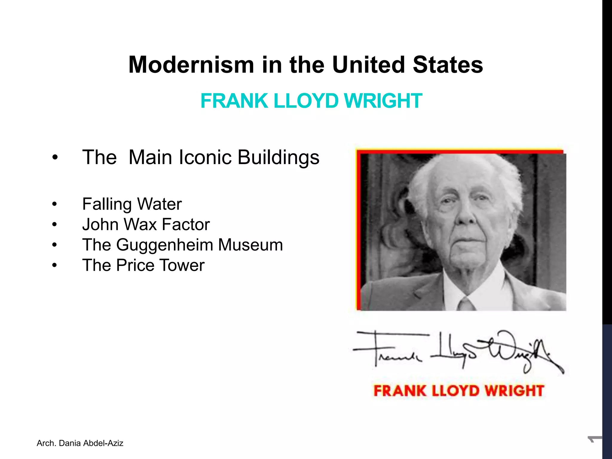 history of contemporary architecture - 18. Frank-Lloyd-Wright.ppt