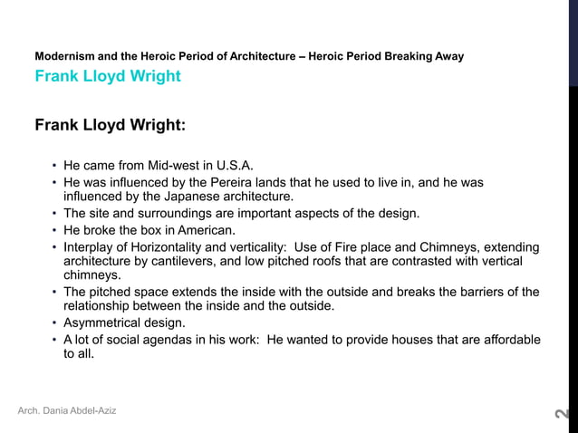 history of contemporary architecture - 18. Frank-Lloyd-Wright.ppt