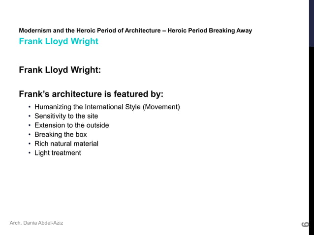 history of contemporary architecture - 18. Frank-Lloyd-Wright.ppt