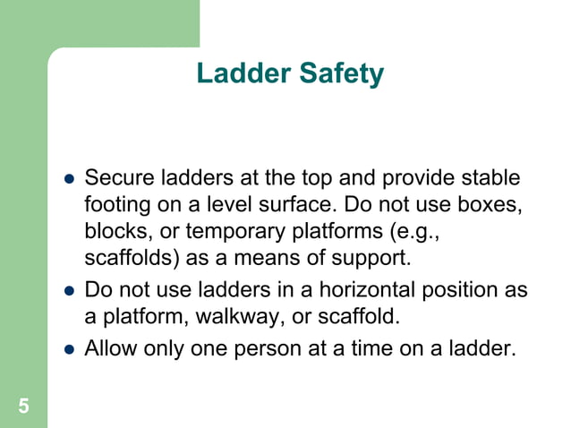 Ladder Safety.ppt | Climbing | Extreme Sports