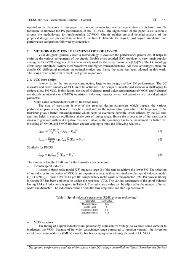 Design And Performance Analysis Of Low Phase Noise Lc Voltage Controlled Oscillator Pdf