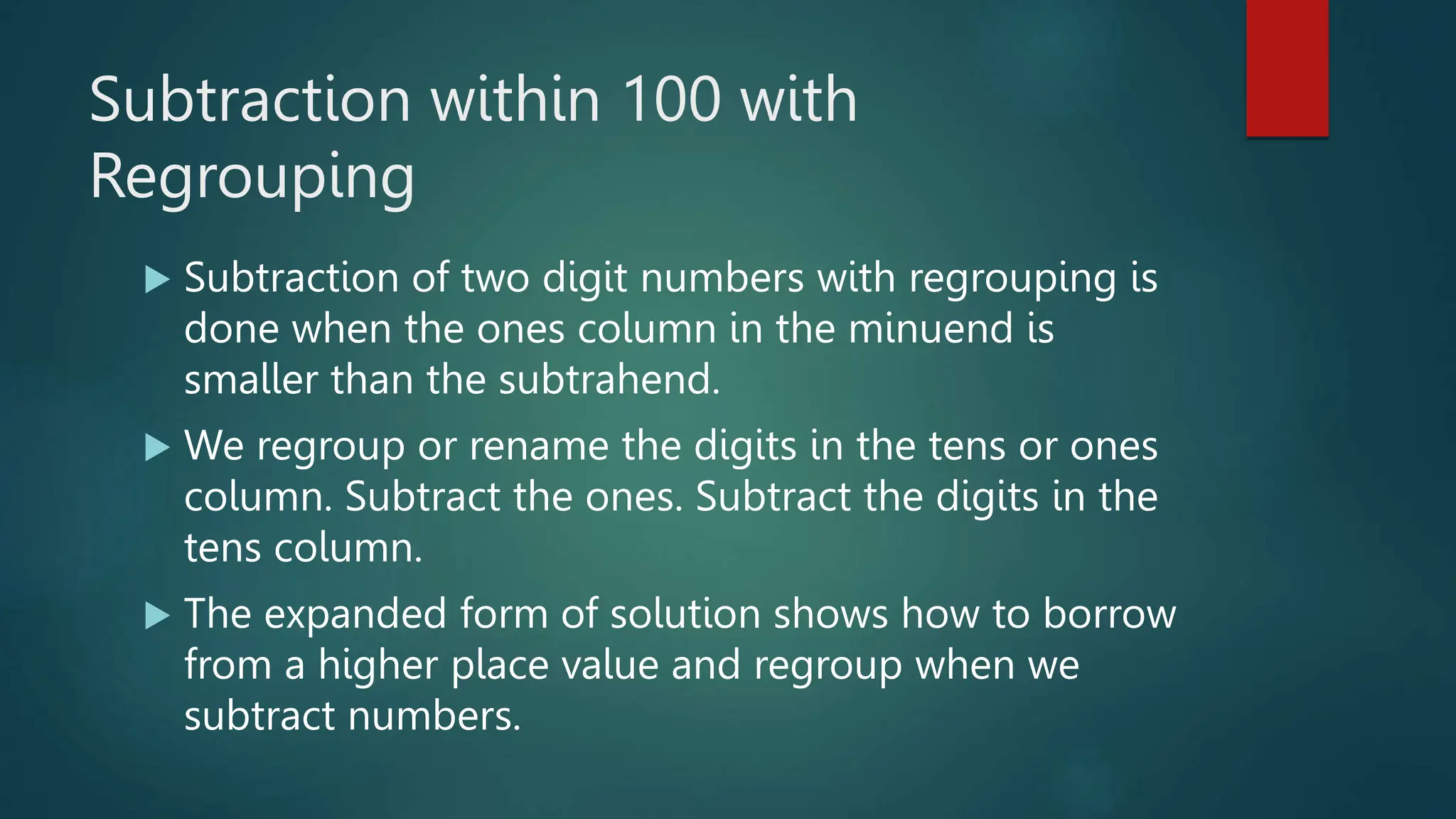 Subtraction within 100 with regrouping pages MATH KINDER.pptx