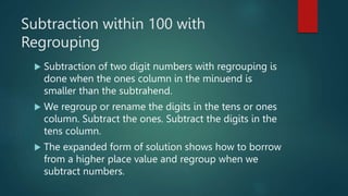 Subtraction within 100 with regrouping pages MATH KINDER.pptx