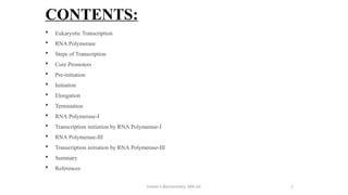DPT - Biochemistry & Genetics - II (Molecular Biology) Transcription in ...