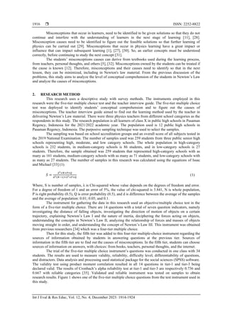 Students’ conceptual understanding and causes of misconceptions on Newton’s Law | PDF