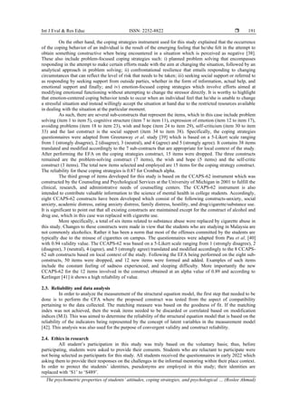 The psychometric properties of students’ attitudes, coping strategies ...