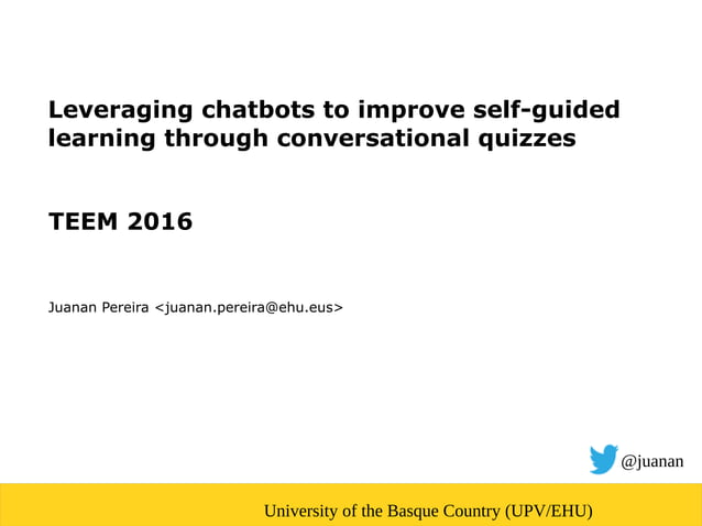 Leveraging chatbots to improve self-guided learning through ...