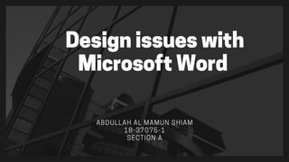 Design Issues with Microsft Word | PDF | Desktop Publishing | Computer ...