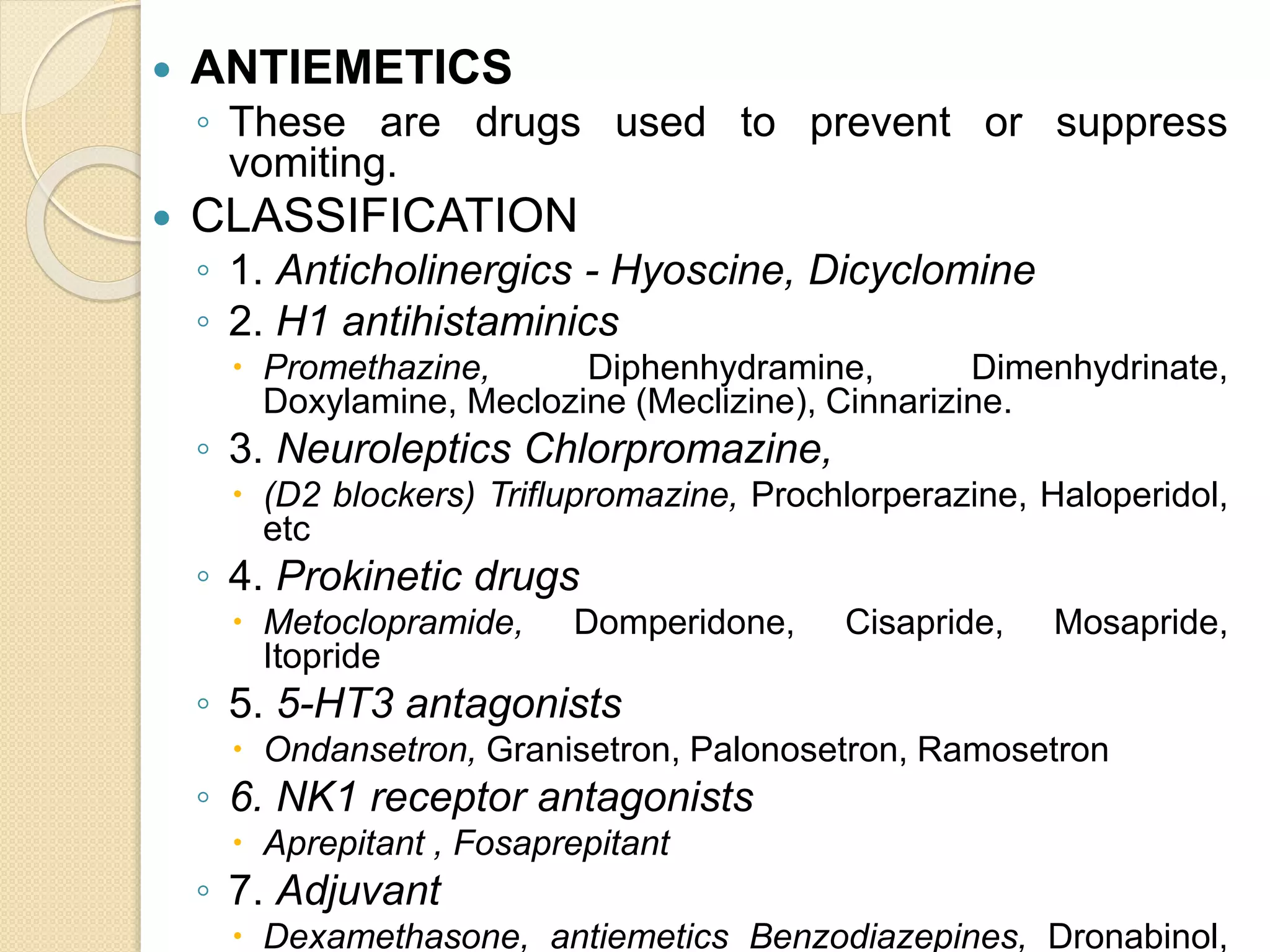 Antiemetic Drugs | PPTX
