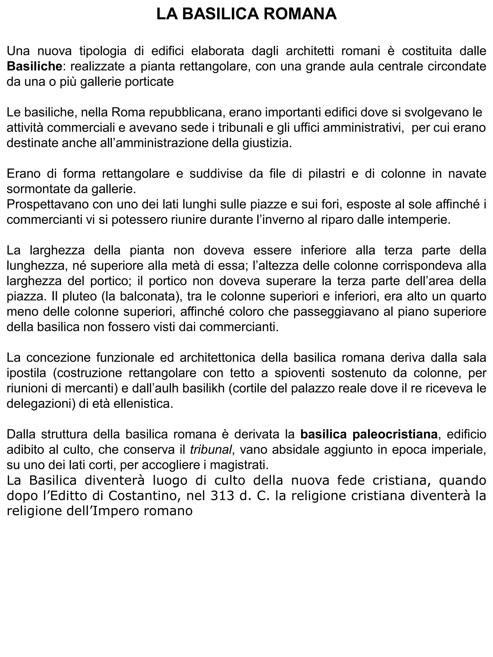 18. Architettura romana - La Basilica | PDF