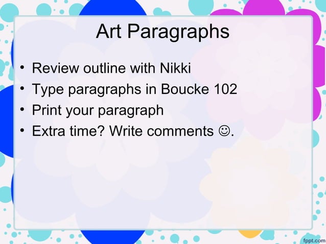 18. art paragraphs, peer review, adjectives and nouns