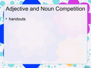 18. art paragraphs, peer review, adjectives and nouns | PPT | Homework ...