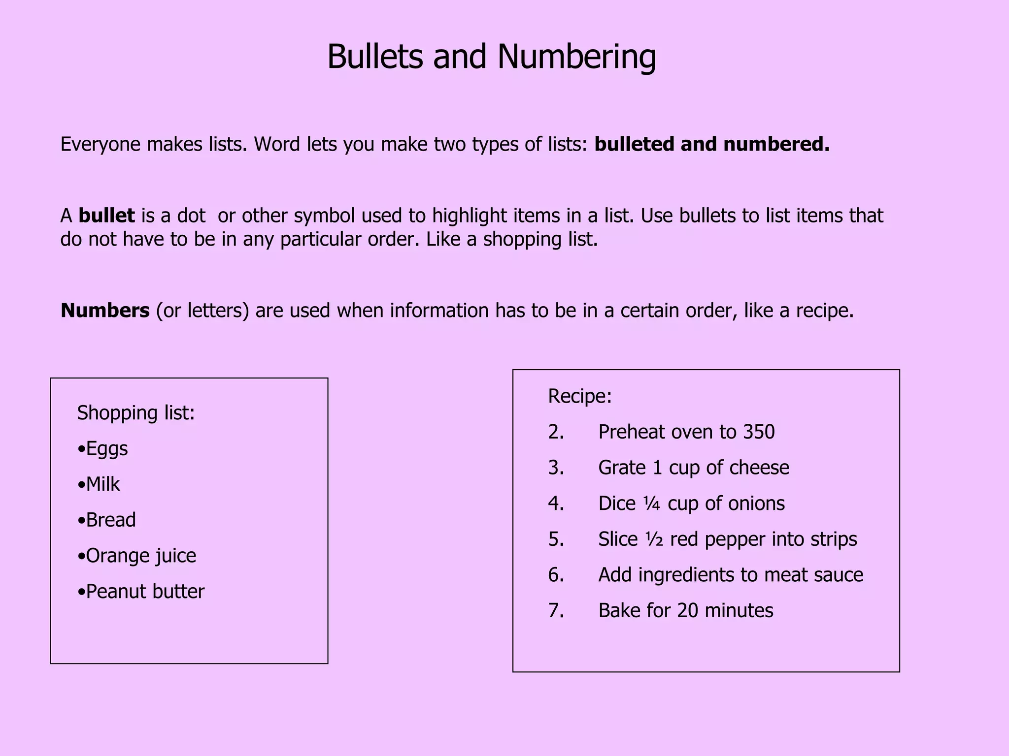 Bullets and Styles | PPT