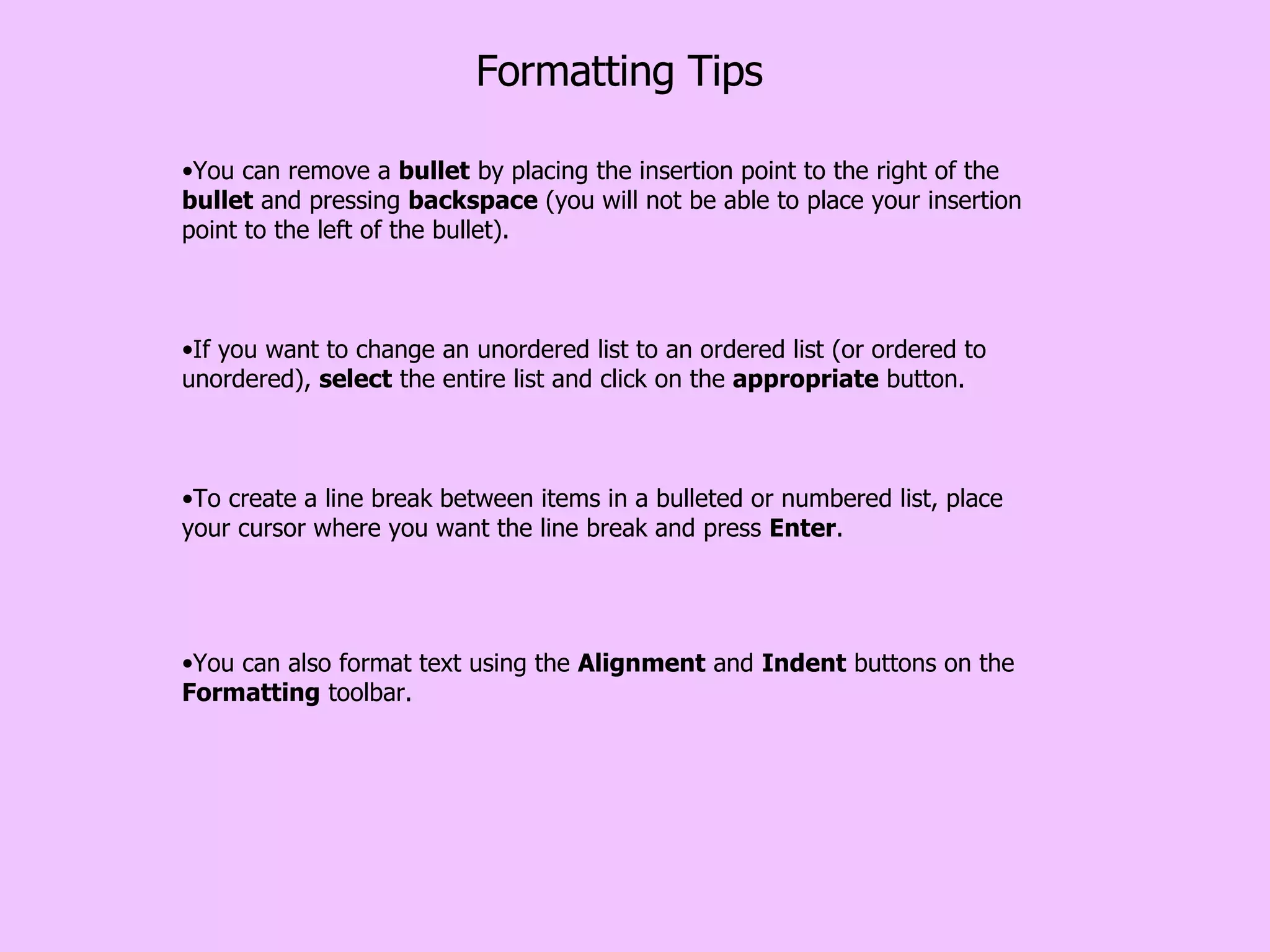 Bullets and Styles | PPT