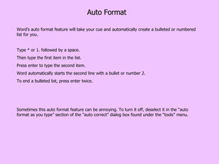 Bullets and Styles | PPT