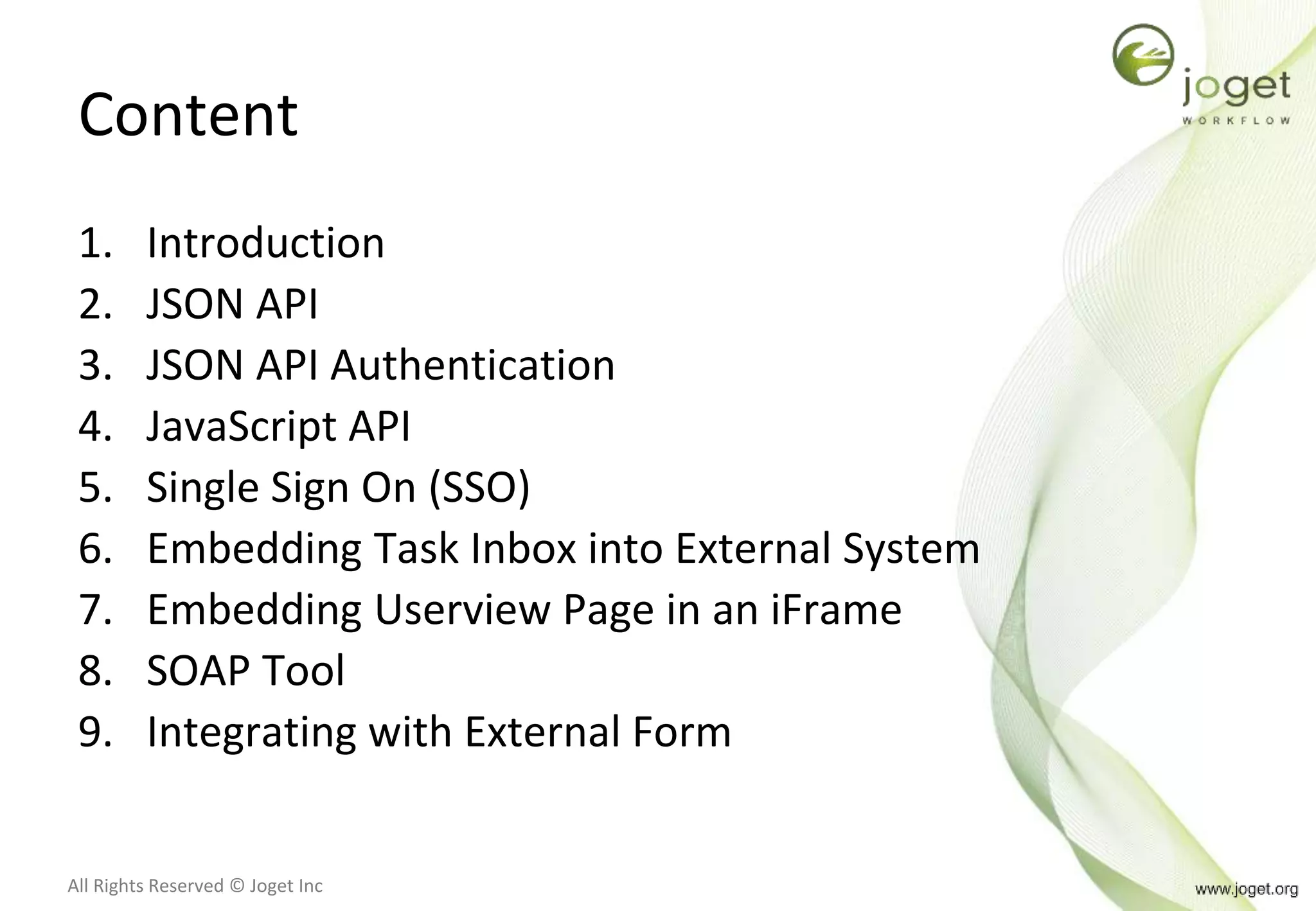 Joget Workflow v6 Training Slides - 18 - Integrating with External System | PPTX