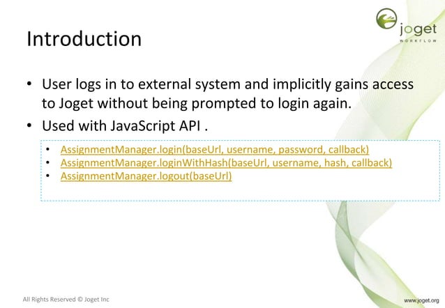 Joget Workflow v6 Training Slides - 18 - Integrating with External System | PPTX