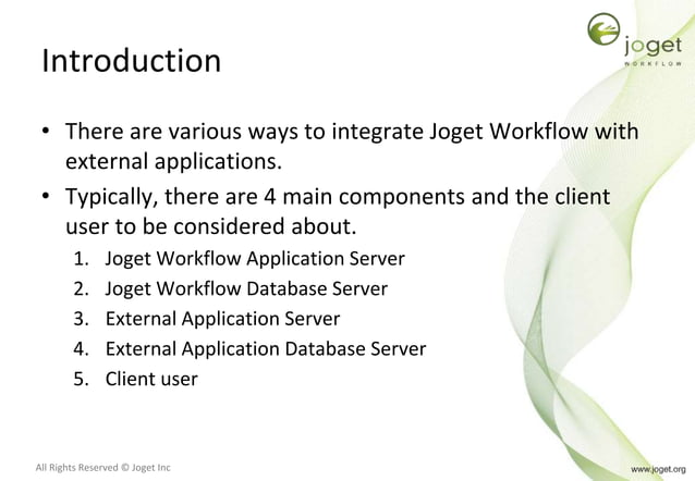 Joget Workflow v6 Training Slides - 18 - Integrating with External System | PPTX