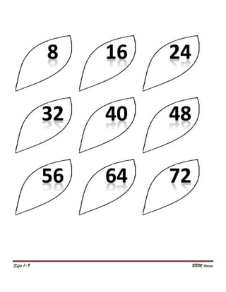 18 kad sifir kelopak bunga + daun - sifir 1-9 | PDF