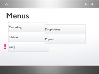 menus controls | PPT