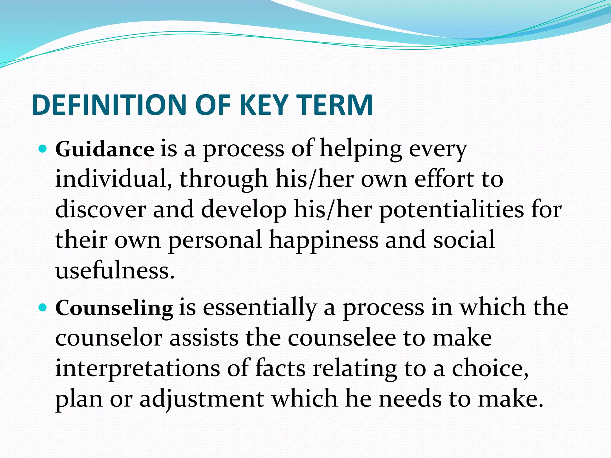 Functions & Scope of Guidance & Counselling | PPTX