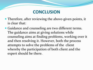 Functions & Scope of Guidance & Counselling | PPTX