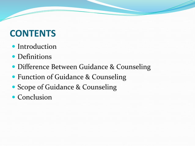 Functions & Scope of Guidance & Counselling | PPTX