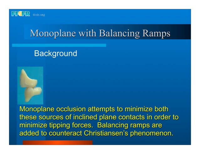 18.occlusal schemes monoplane with balancing ramps | PDF | Dental ...