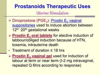 Prostaglandins by dr. s.k.p - their classification | PPT