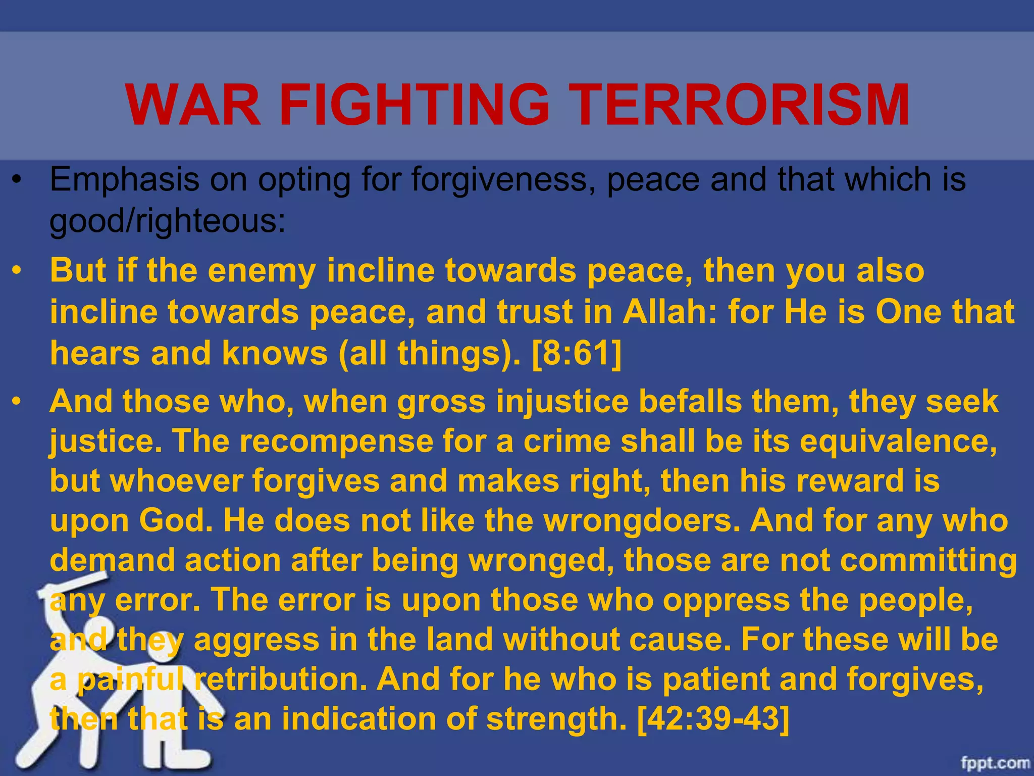 18. quran promotes fighting,war and terrorism | PPTX