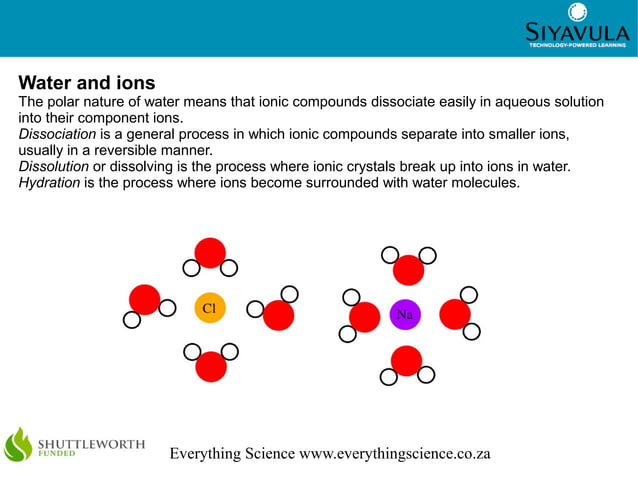 Reactions in aqueous solution | ODP
