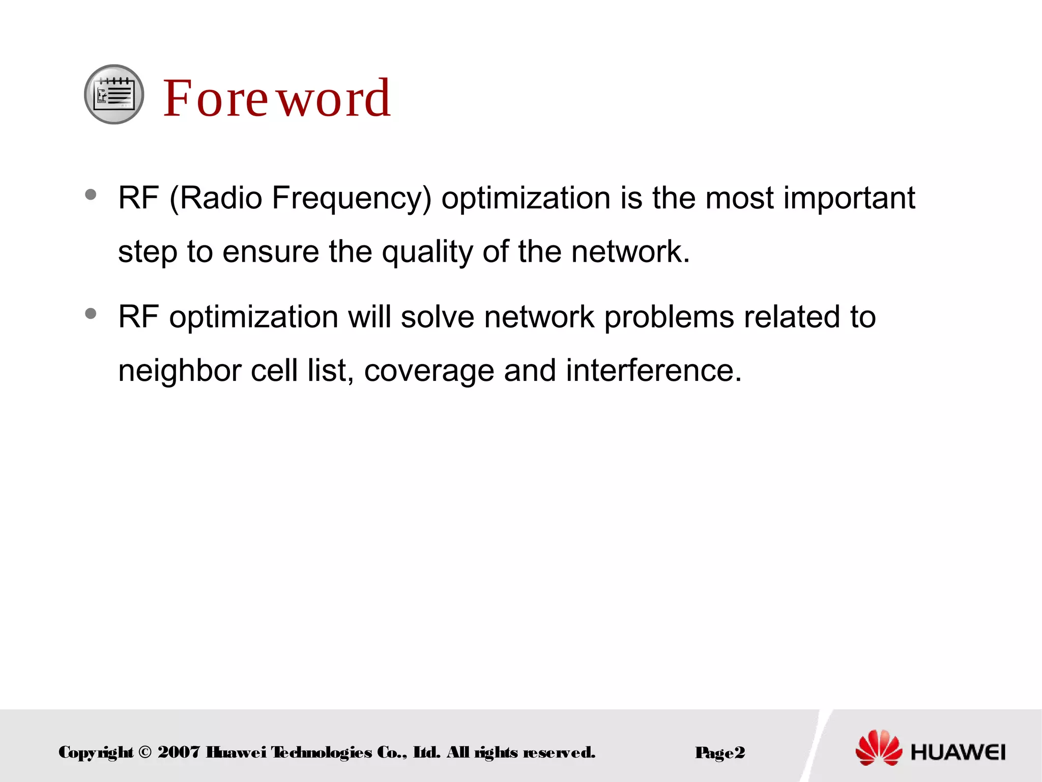 WCDMA RF optimization | PPT