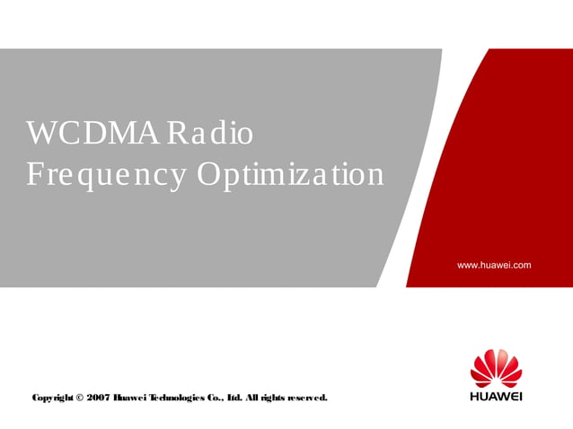 WCDMA RF optimization | PPT