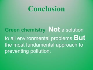 green chemistry | PPT