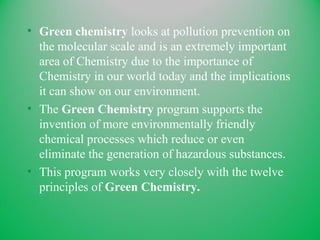 green chemistry | PPT