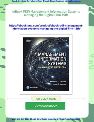 (eBook PDF) Management Information Systems Managing the Digital Firm ...