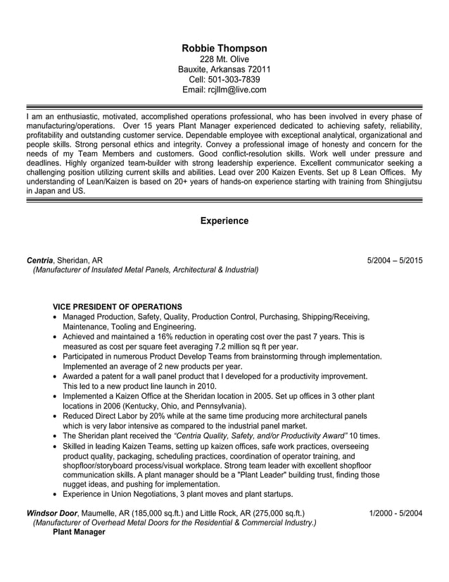 Thompson, Robbie - Resume (7) | PDF