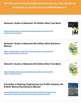 Network+ Guide to Networks 7th Edition West Solutions Manual | PDF
