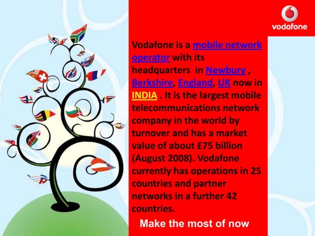 Vodafone Company Presentation | PPTX | Telecommunications Industry | Industries