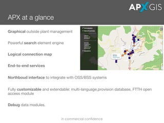 APX GIS optical distribution network inventory platform | PDF