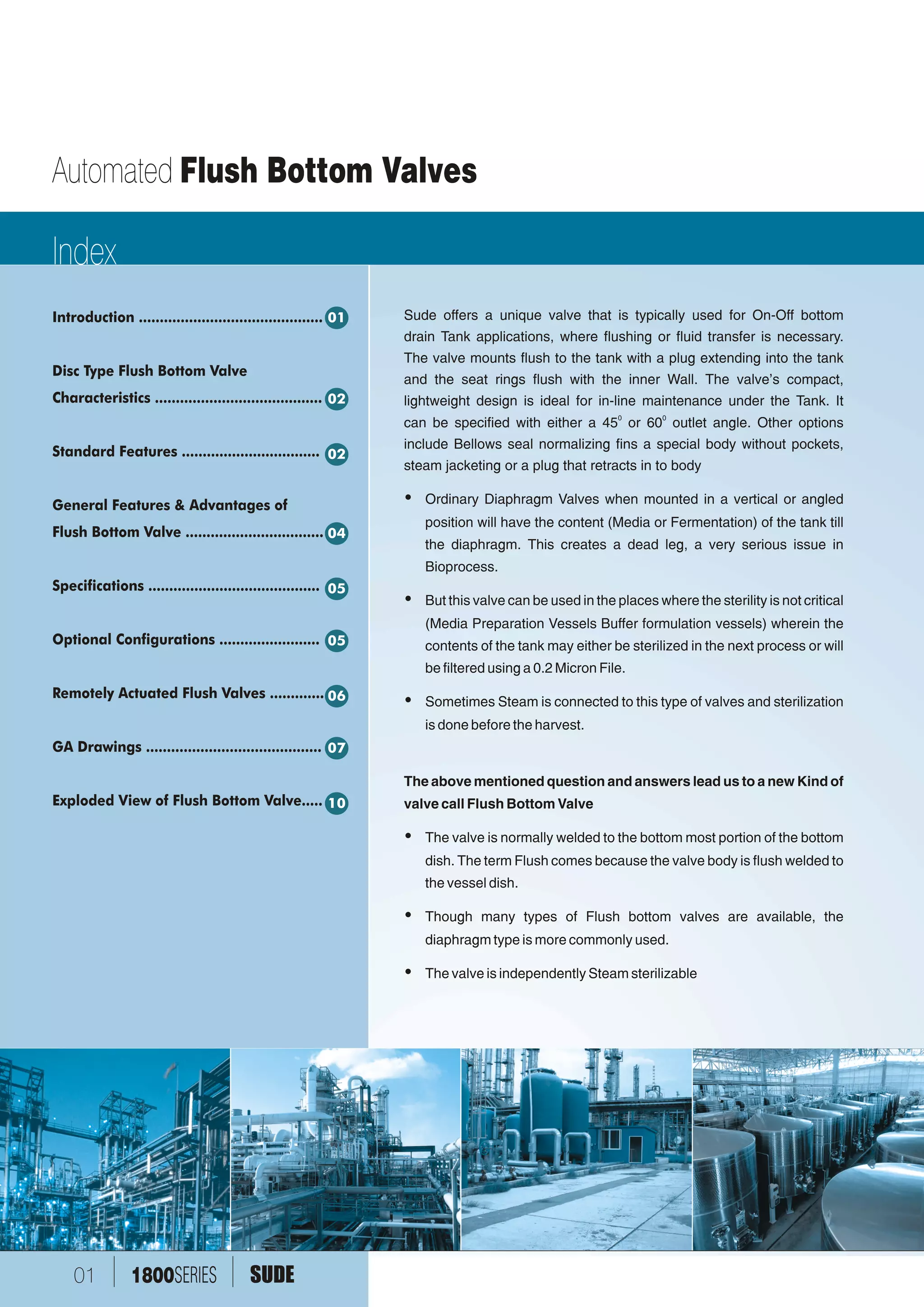 1800 automated flush bottom valves | PDF