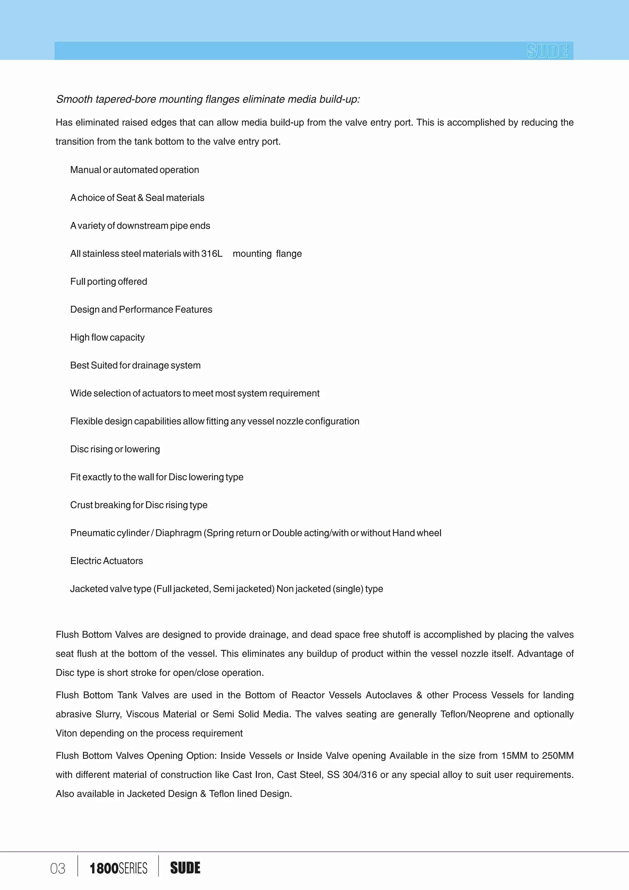 1800 automated flush bottom valves | PDF