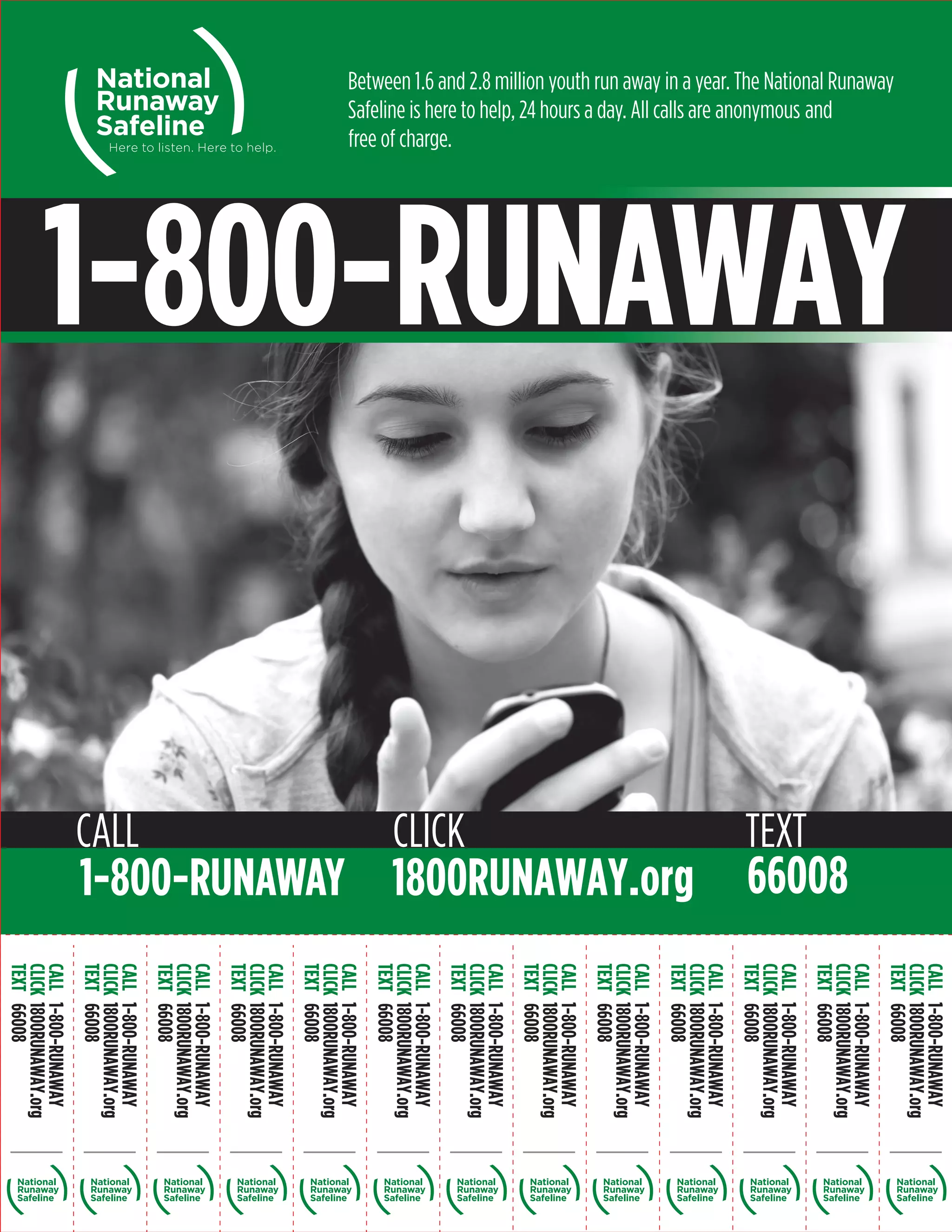 Runaway youth prevention poster - 1800RUNAWAY - National Runaway ...