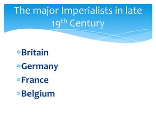 Power Point Presentation for Imperialism | PPTX