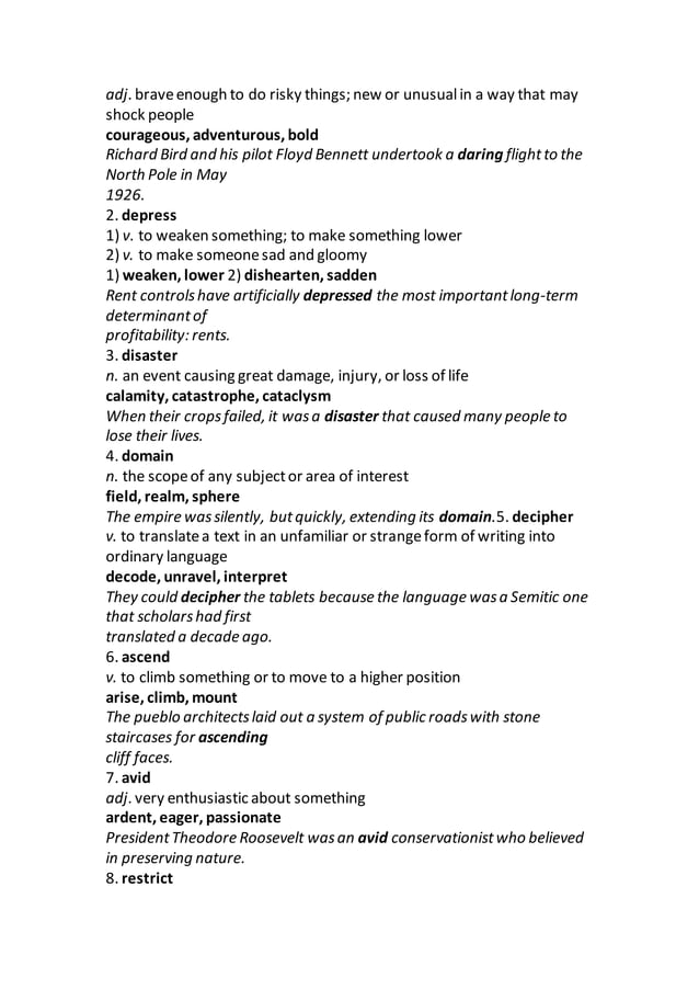 1800 toefl essential vocabulary | DOCX