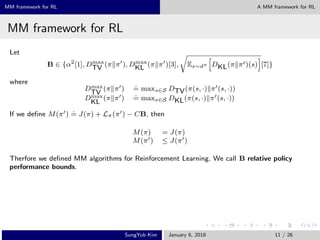 MM framework for RL | PDF