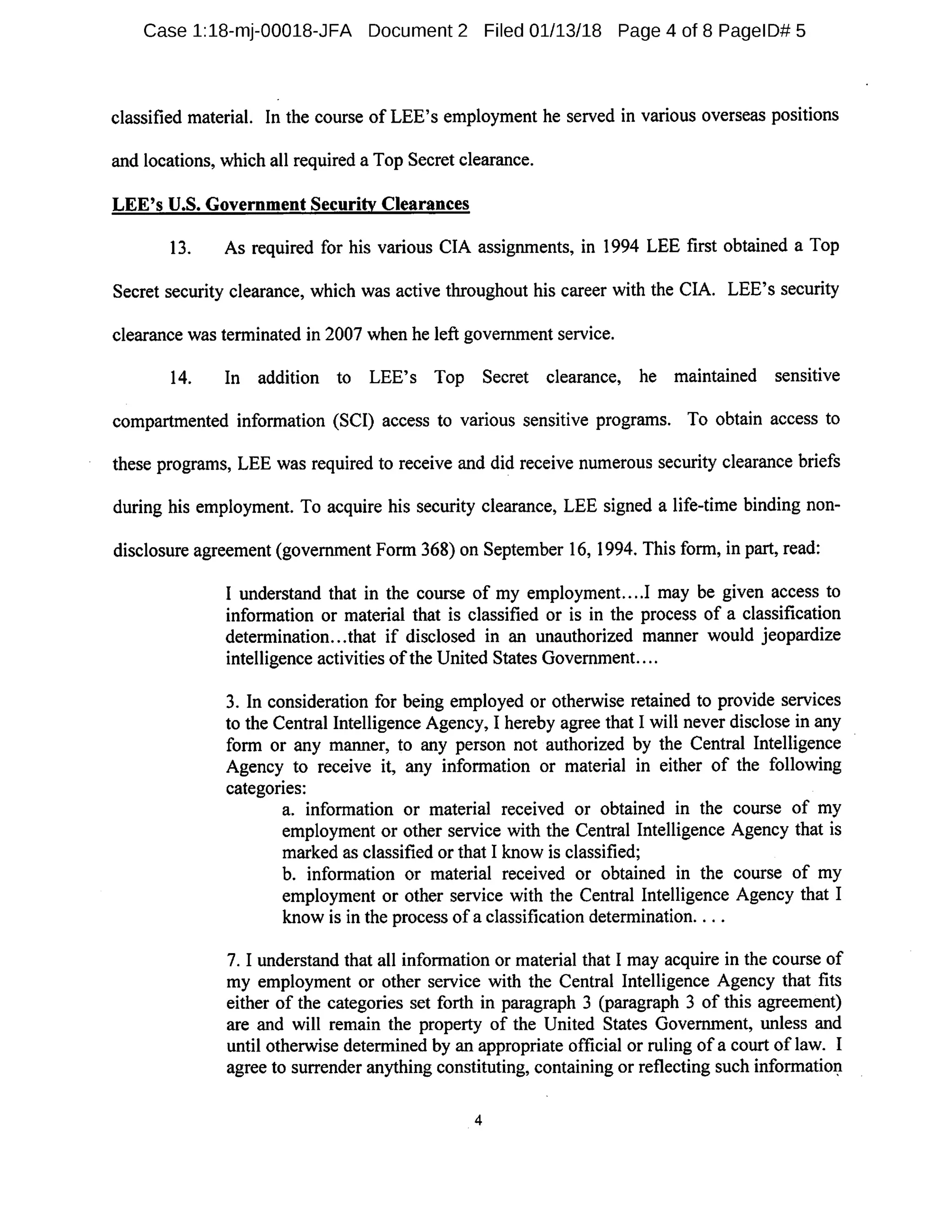 Jerry Chun Shing Lee Complaint Affidavit | PDF